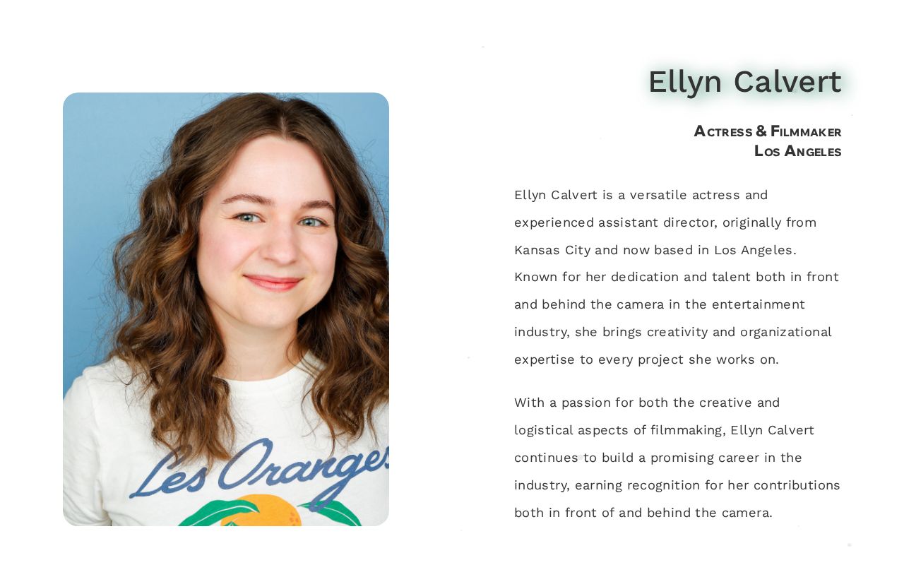 Ellyn Calvert | Actress & Filmaker